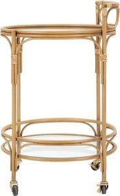 Designový servírovací vozík Gennipha 51 cm hnědý