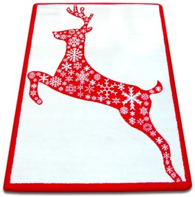 Koberec XMAS - F790 krém/červený