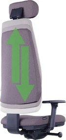 MERCURY STAR Ergonomická kancelářská židle DIVERSE – pro dlouhé sezení 8–12 h, látka, tmavě hnědá