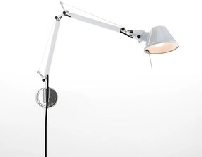 Artemide Tolomeo Micro Parete Halo, designové nástěnné svítidlo s vypínačem, 1x60W E14, bílá, max. 74cm