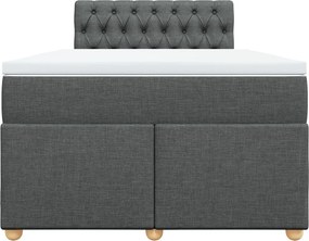 Box spring postel s matrací tmavě šedá 120x190 cm textil 3286627