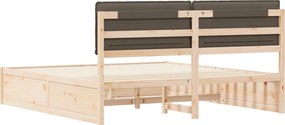 Rám postele s čalouněným čelem s čelo Taupe 200 x 200 cm 3398107