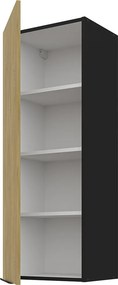 CREMONA cc | horní skříňka 40 G-108 1F policová | 40 cm | EXTRA VYSOKÁ | černá/cremona