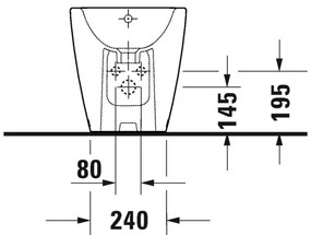 Duravit D-Neo - Stojící bidet 370 x 650 mm, bílá 2294100000