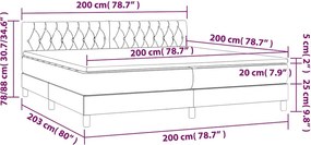Box spring postel s matrací černá 200x200 cm samet 3141505