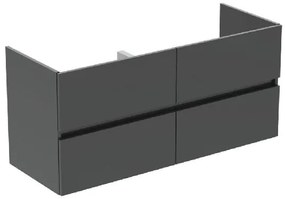 Ideal Standard Eurovit - Umyvadlová skříňka, 55x120x44 cm, 4 zásuvky, lesklá šedá R0267TI
