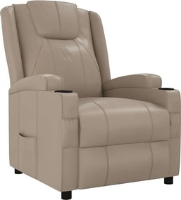 Polohovací křeslo cappuccino umělá kůže 340965