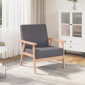 Křeslo tmavě šedé textil 244651