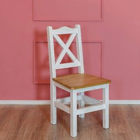 Massive home | Dřevěná židle z masivní borovice Corona II  - odstín přírodní K01 MHSIL020