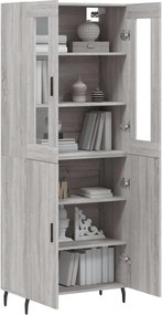 Skříň highboard šedá sonoma 69,5 x 34 x 180 cm kompozitní dřevo 3198231