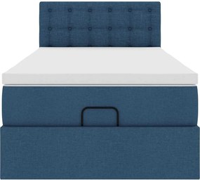 Osmanský rám postele s matrací modrá 90x190cm textil 3311593