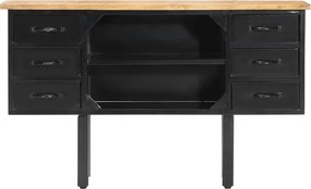 Příborník 110 x 30 x 65 cm masivní hrubý mangovník a ocel 321571