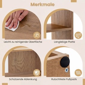 Costway Konkávní + konvexní knihovna s ochranou proti převrácení a 3 úrovně