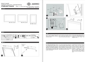 Starlight black LED zrcadlo na chodbu do předsíně nástěnné do koupelny 412-283