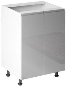 Dolní kuchyňská skříňka ASPEN 60cm; šedý lesk