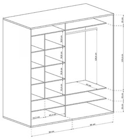CALI | šatní skříň C-14 | 179 cm | artisan