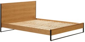 OnaDnes -20% Dubová dvoulůžková postel Kave Home Taiana 160 x 200 cm