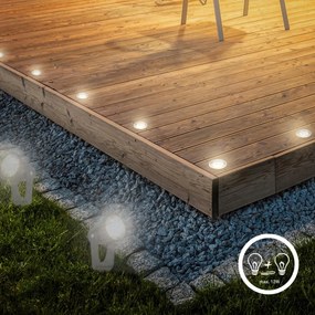 BRI 3922034 CONNECT TO SHINE startovací sada Teak 3ks LED zapuštěných svítidel do země, IP65 - BRILONER