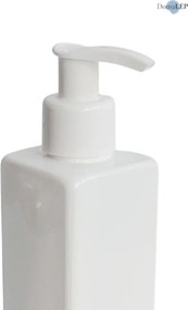 Dávkovač na mýdlo 250 ml bílý s bílou pumpičkou LUNA
