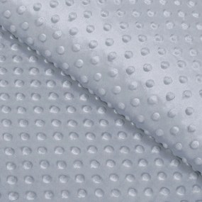 Dětská látka Minky 3D puntíky MKP-050 Stříbrnošedá - šířka 150 cm