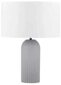 LED šedo-bílá stolní lampa Ammos