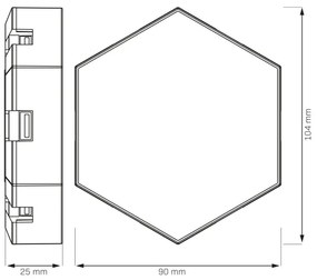 LED RGBW Stm nástěnné dekorační svítidlo MAYA LED/1W/230V + dálkové ovládání