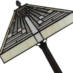 Pyramidová stolní lampa Tiffany Dina – 31x31x48 cm