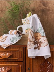 Sinsay - Vánoční kuchyňské utěrky s ovocem a kořením 2 pack - oranžová