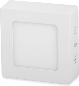T-LED Bílý přisazený LED panel hranatý 120x120mm 6W Barva světla: Studená bílá 10273