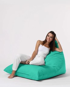 Atelier del Sofa Zahradní sedací vak Pyramid Big Bed Pouf - Turquoise, Tyrkysová