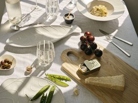 Broste Sklenice White Stripe 350 ml, bílá barva, čirá barva, sklo