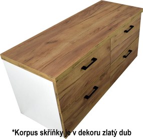 Comodo Koupelnová skříňka pod deskové umyvadlo Agria GO 120-HD - zlatý dub/zlatý dub