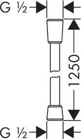 Hansgrohe Hadice - Sprchová hadice Isiflex | 125 cm | matná bílá