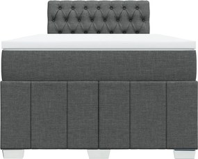 Box spring postel s matrací tmavě šedá 120x190 cm textil 3289315
