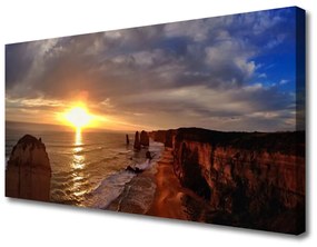 Obraz na plátně Moře Slunce Krajina 125x50 cm