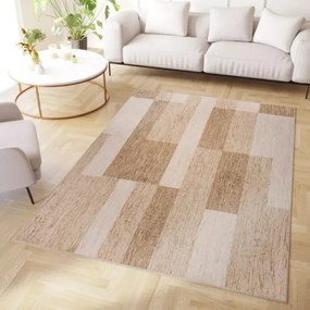 Protiskluzový koberec / běhoun CRYSTAL PRINT béžový / krémový