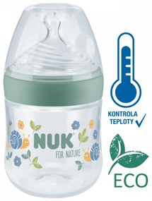 NUK For Nature láhev s kontrolou teploty 150 ml Zelená