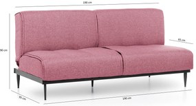 Hanah Home rozkládací pohovka ANTON růžová 859FTN1334