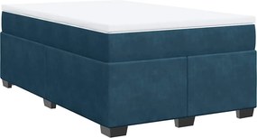 Box spring postel s matrací tmavě modrá 120 x 200 cm samet 3285279