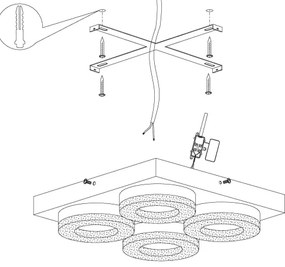 Eglo 95664 - LED Stropní svítidlo FRADELO 4xLED/4W/230V