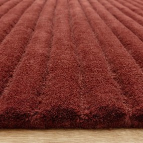 Vínový ručně tkaný vlněný koberec 120x170 cm – Asiatic Carpets
