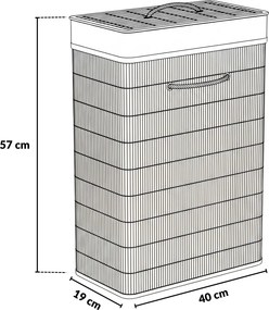 Bambusový koš na prádlo, 40 x 19 x 57 cm