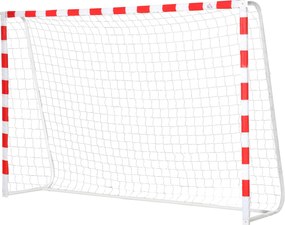 HOMCOM Fotbalová brána, brankový sloupek a brána pro dospělé a děti, plast PE, 302x83x201cm | Aosom
