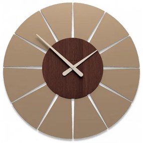 Designové hodiny 10-212 CalleaDesign Extreme M 60cm (více barevných variant) Barva terracotta(cihlová)-24 Dýha tmavý dub - 83