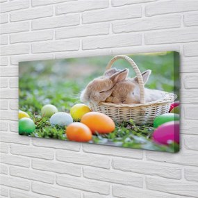 Obrazy na plátně králíci vejce 120x60 cm