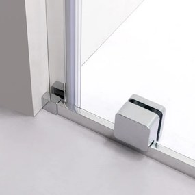 BPS-koupelny Posuvné sprchové dveře HYD-ATA 90 chrom/transparent pro instalaci do niky - bez vaničky