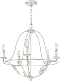 Elstead BRADBURY pětiramenný lustr 64 cm bílý 5xE14