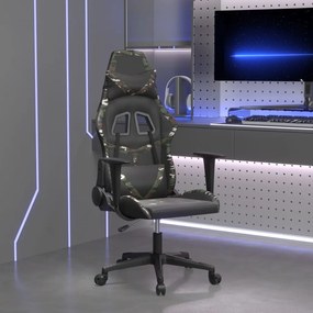 Herní židle černá a maskáčová umělá kůže 3143675