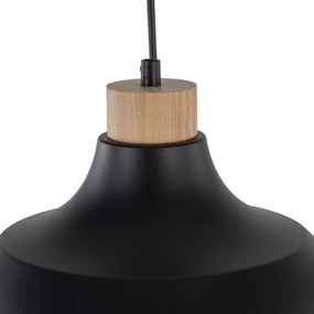 TK Lighting Černý závěsný lustr Cap pro žárovku E27 TK2071