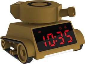 Hodinky Tank Dvojitý Budík S Lampičkou Dekorace Dárek